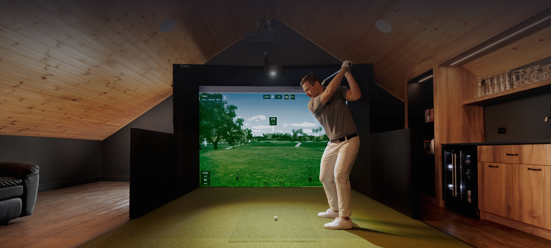 Custom or Bundle Interior Golf Simulators by GolfIn